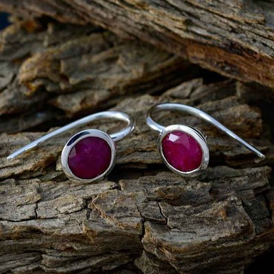 925 Sterling Silver Latest Earring Red Ruby Oval Shape For Girls | eBay