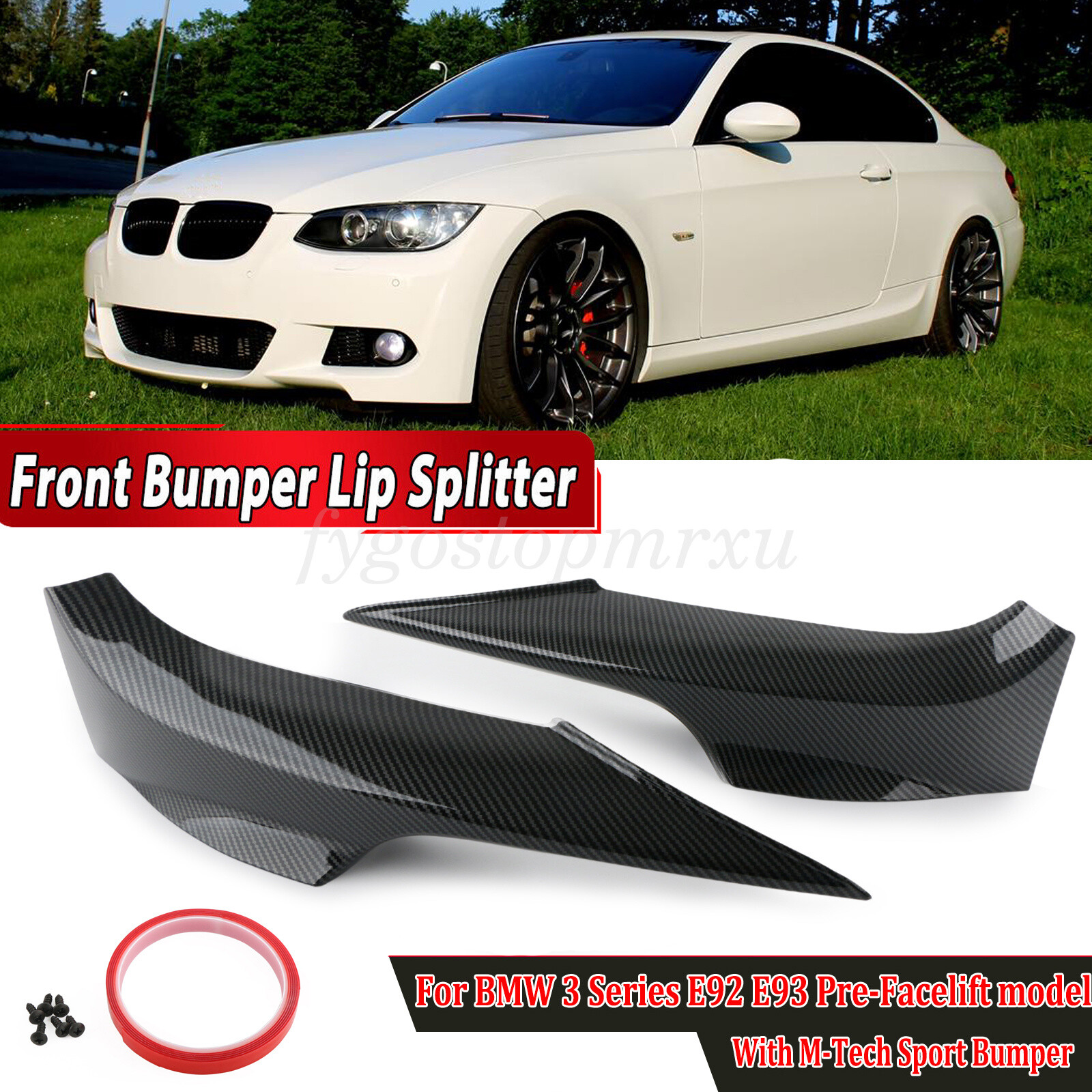 Купить Ибей | Carbon Fiber Front Bumper Splitter Spoiler Lip For BMW ...