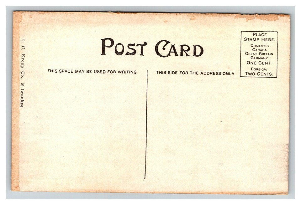 Vintage 1910's Colorized Photo Postcard High School Building Stambaugh ...