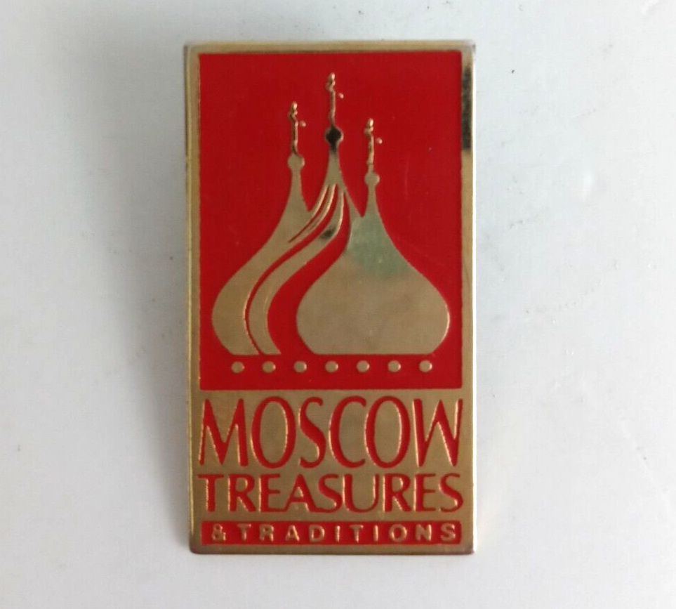 Moscow Treasures & Traditions Red & Gold Tone 1.5" x .5" Lapel Hat Pin ...
