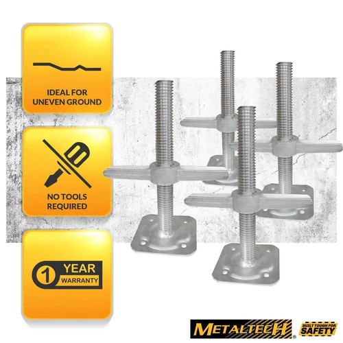 MetalTech Baker Scaffold Leveling Jack 12" Adjustable Galvanized Steel ...