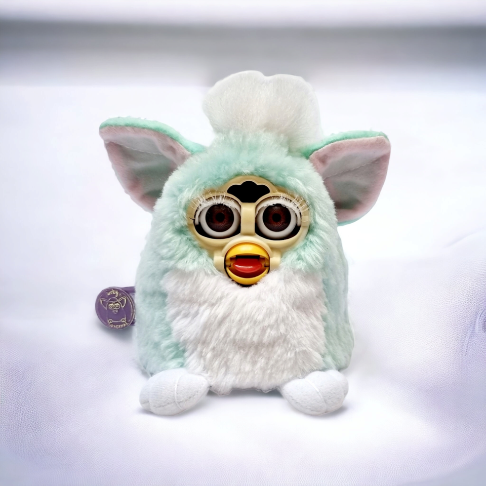 Vintage Furby Baby 1999 MINT GREEN brown eyes Custom Furby | eBay