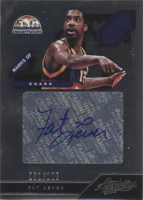 2012-13 Absolute - Marks of Fame Autographs Fat Lever #16 /108 (AU) for ...