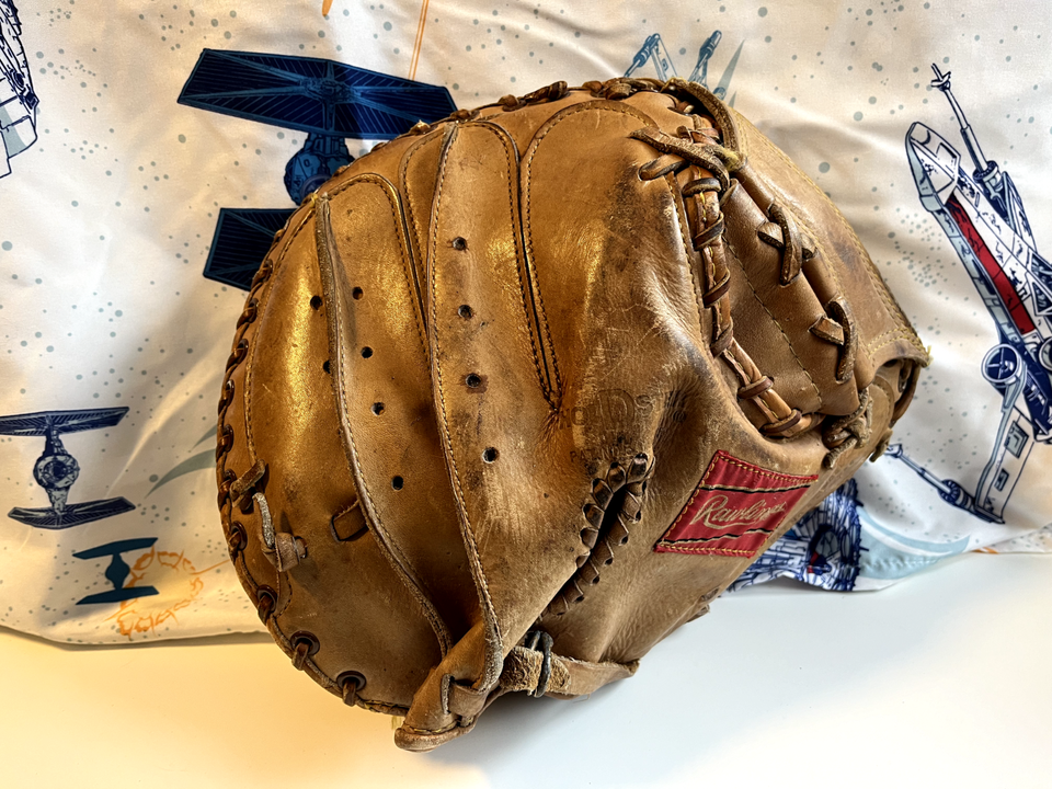 Vintage Johnny Bench Rawlings RL 10 Catchers Mitt Glove Fastback Pro ...