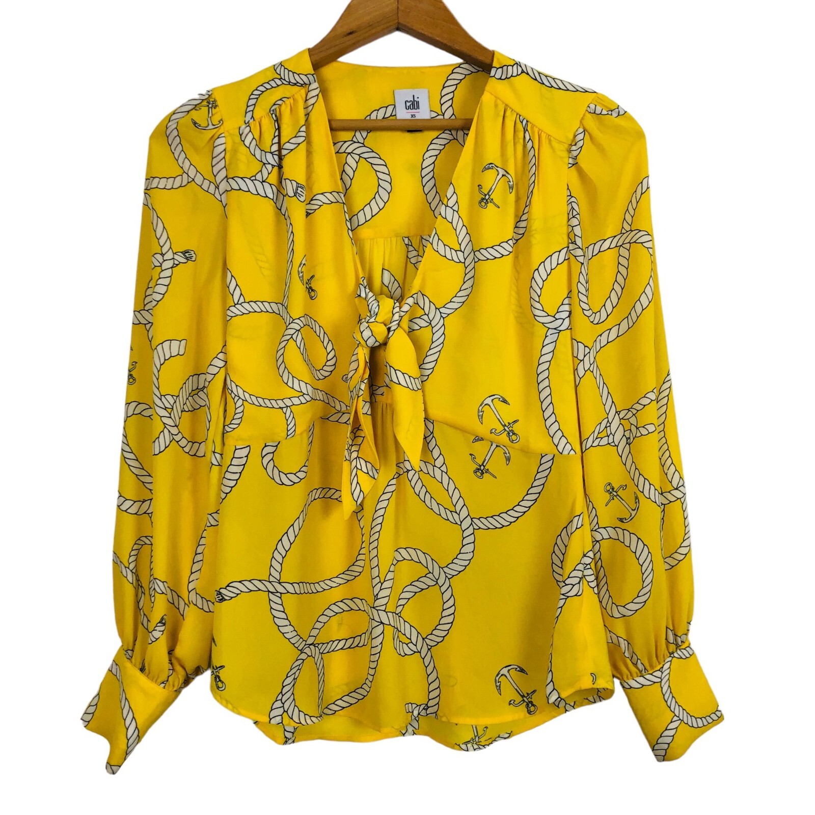 Cabi Women's Reef Knot Blouse Sz XS Nautical Rope Anc… - Gem