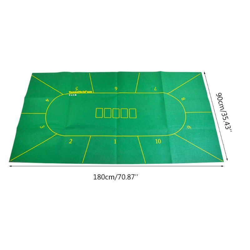 70x35In Poker Mat 10 Players Professional Hold Poker Table Top Layout ...