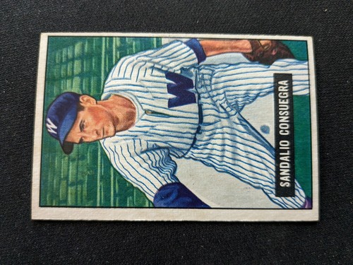 1951 Bowman Baseball Card # 96 Sandy Consuegra - Washington Senators RC ...