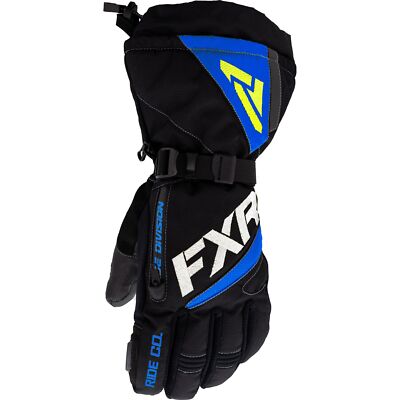 FXR Fuel Insulated Snowmobile Gloves Black/Blue/Hi Vis Size XS | eBay
