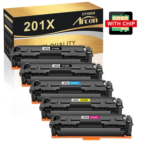 5PK High Yield CF400X 201X 201A Toner Set For HP Color Laser Jet Pro ...