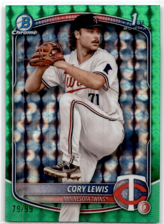2025 Bowman - Chrome Prospects Cory Lewis #BCP-128 Green Refractor /99 ...