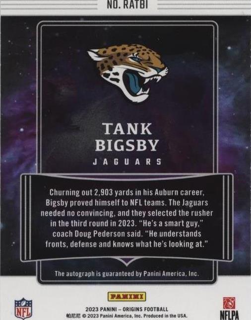 2023 Panini Origins Tank Bigsby #RATBI for sale | eBay