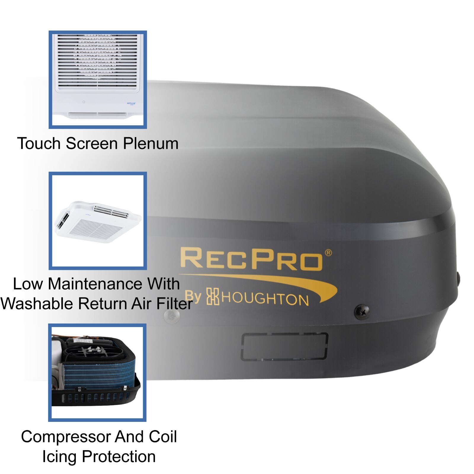 RecPro RV 48V Air Conditioner 9.5K Non-Ducted | With Heat Pump and ...