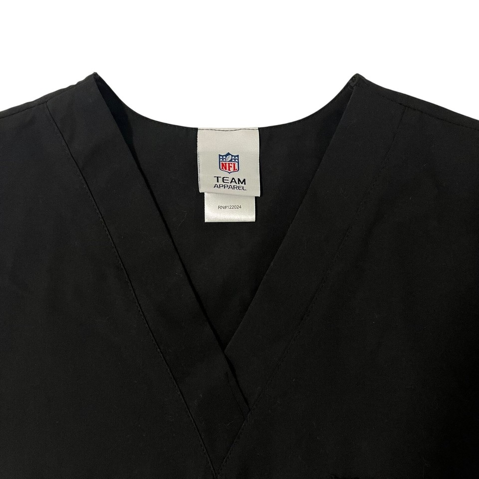 NFL Pittsburgh Steelers Scrub TOP Black Unisex Size S Work Medical ...