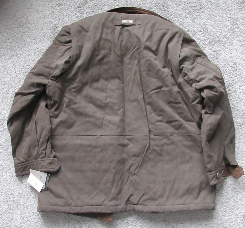 NWT MEN RFT RAINFOREST LINED BROWN CANVAS XL X-LARGE JACKET HEAVYWEIGHT ...