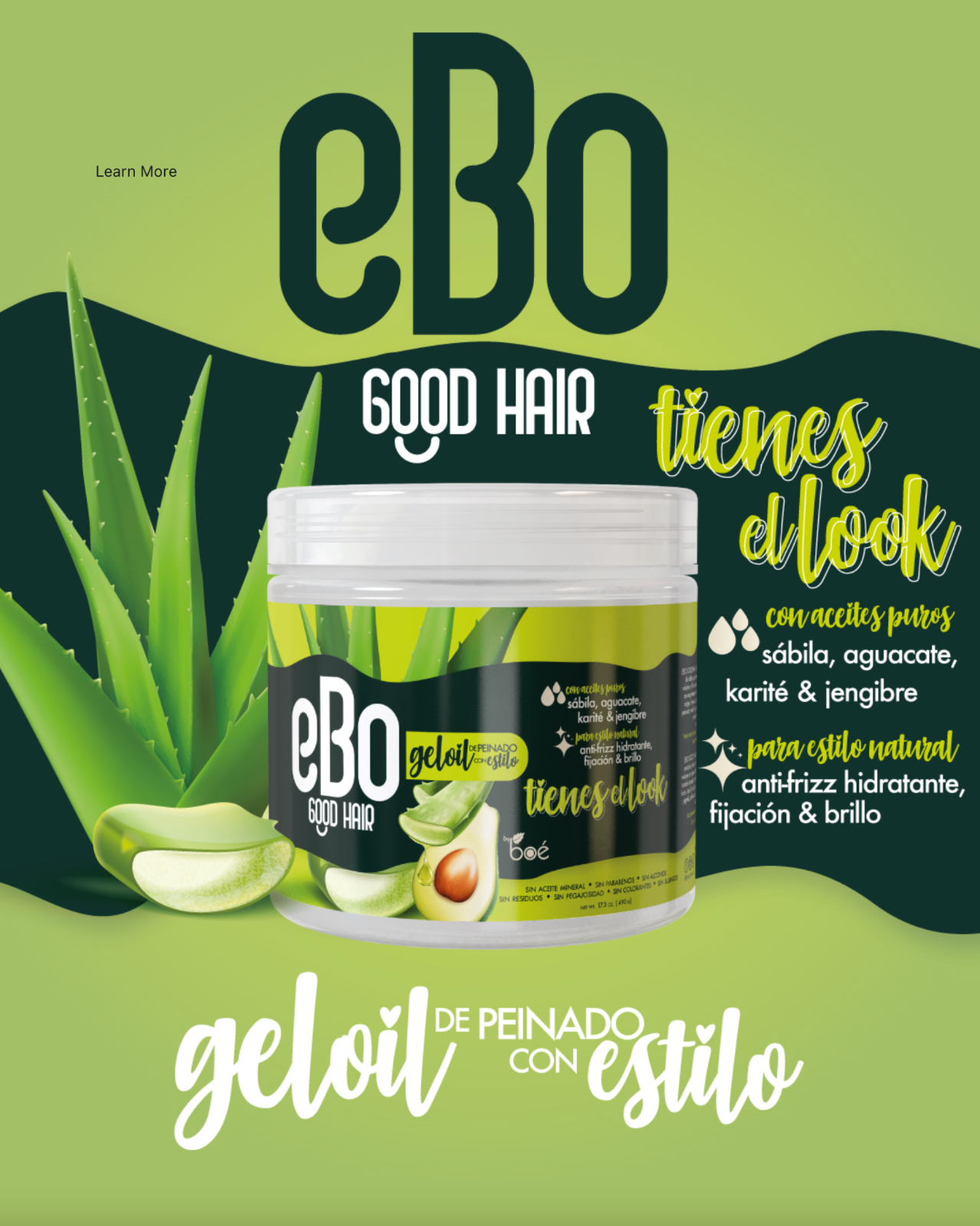 Boe Ebo Good Hair Gel Oil Hairdo Styling 17.3 oz | eBay