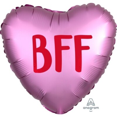 PINK BFF BEST FRIENDS FOREVER 45CM HEART SHAPE BALLOON PARTY SUPPLIES ...
