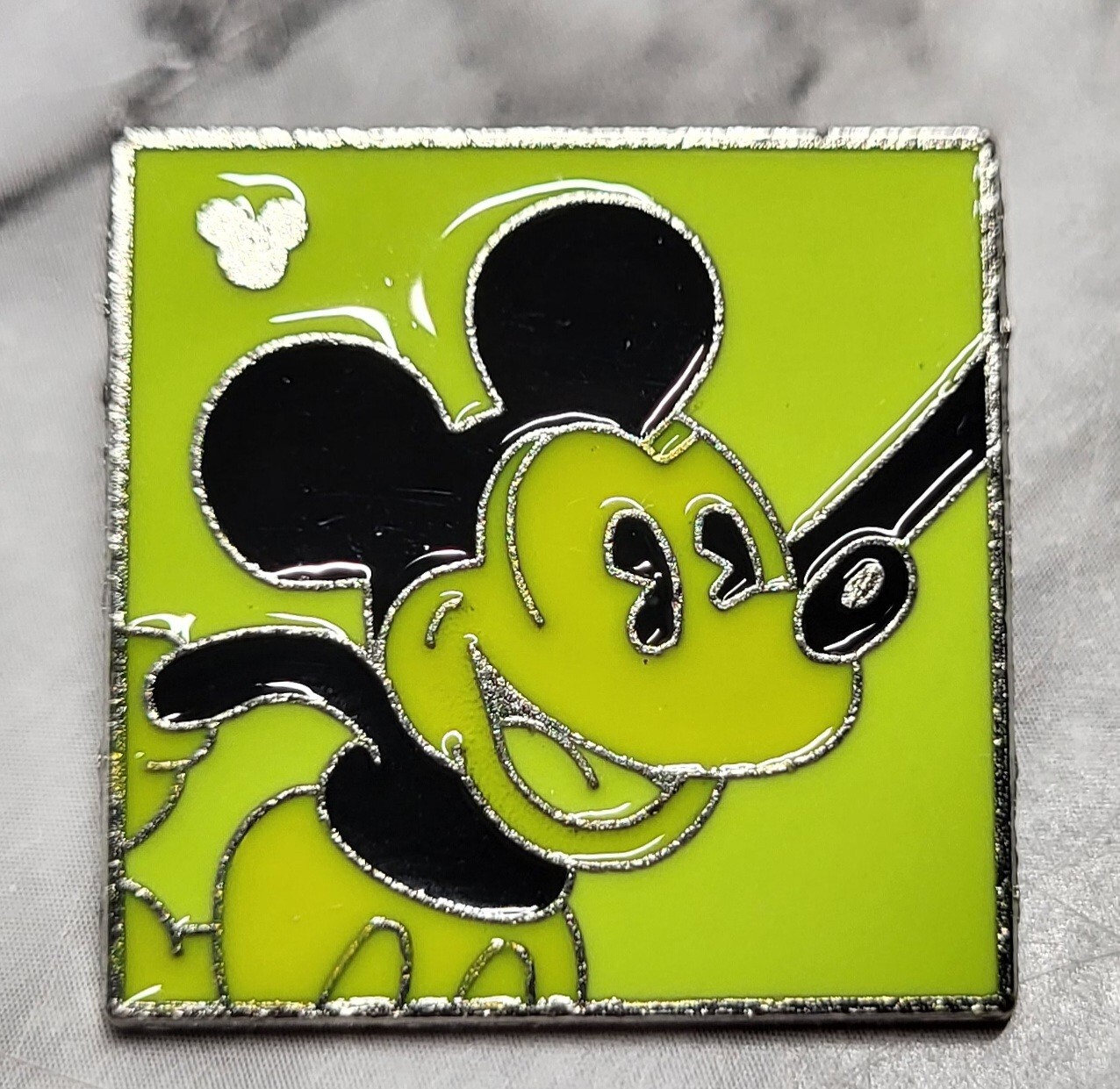 Disney Trading Pin. Green Mickey. Square. Hidden Mickey 1 0f 5. | eBay