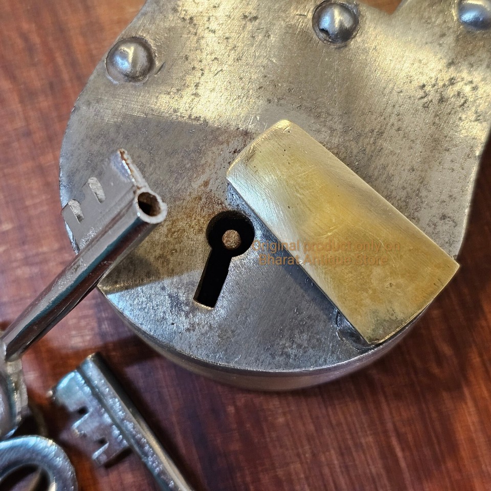 Heavy Vintage Style Lock with Working Key Rare Old Style | eBay