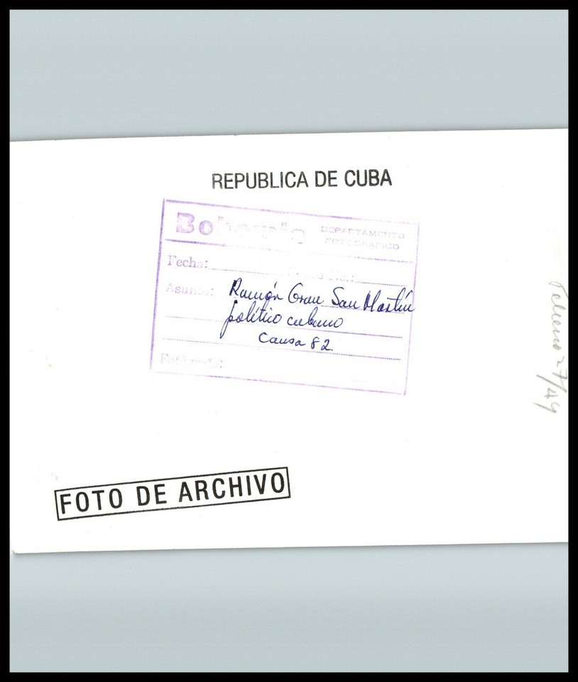 CUBAN CUBA PRESIDENT RAMON GRAU SAN MARTIN POLITICS PORTRAIT 1940s ...