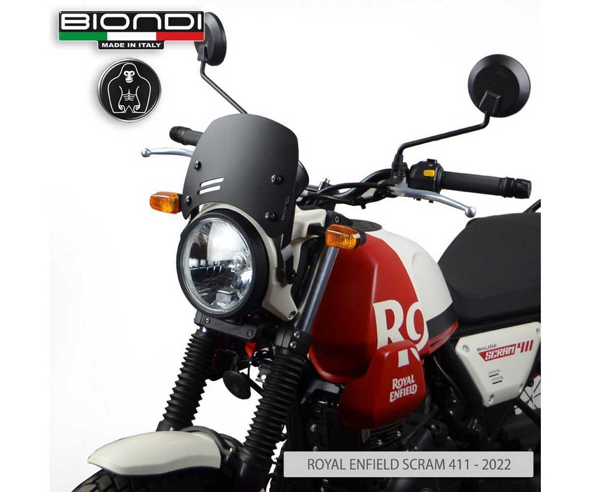 Biondi Windshield Satin black 8010442 for Royal Enfield Scram 411 2022 ...