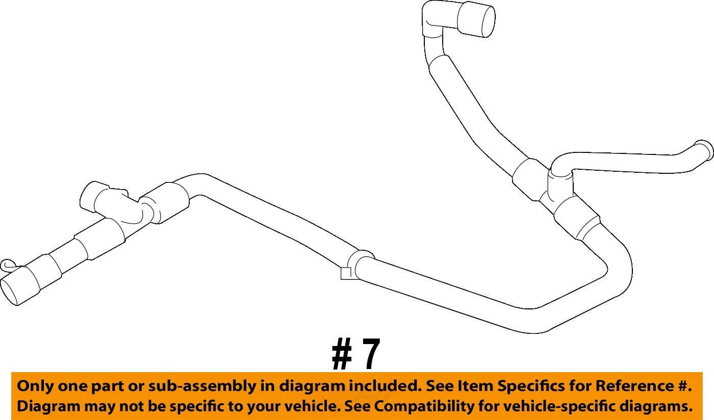 For Ford Escape 2017-2019 Ford F1FZ8D030D Right Radiator Coolant Hose ...