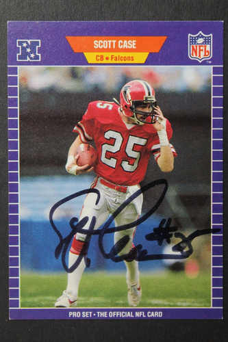Scott Case Atlanta Falcons Signed 1989 Pro Set #5 Autographed Card ...