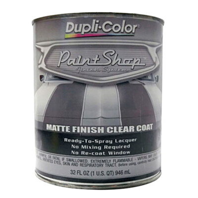 1 Quart Dupli-Color Auto Paint Shop Finish System Clear Coat Matte ...