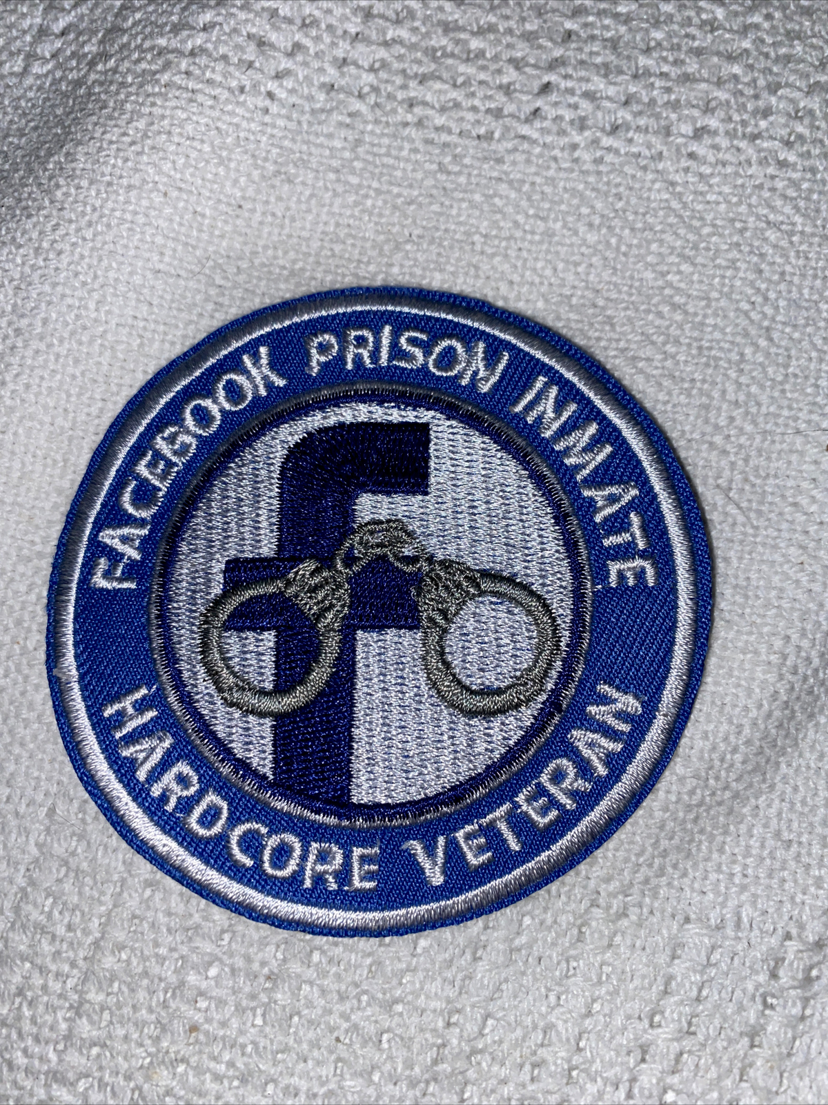 Facebook Prison Inmate~Hardcore Veteran~Embroidered Patch~3" Round~Iron ...