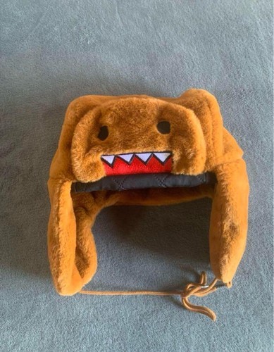 Domo-kun Fur Trapper Style Hat Ushanka Kawaii Y2K Domo Brown / Pink 2 ...