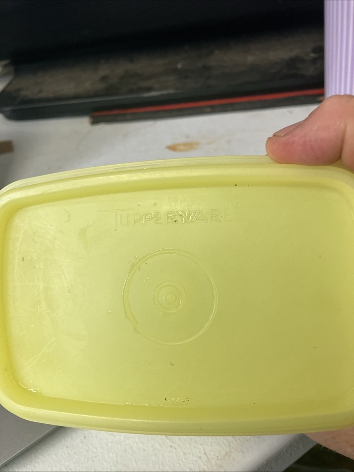 Vintage Yellow Rectangle Tupperware Food Storage Container # 1243 With ...