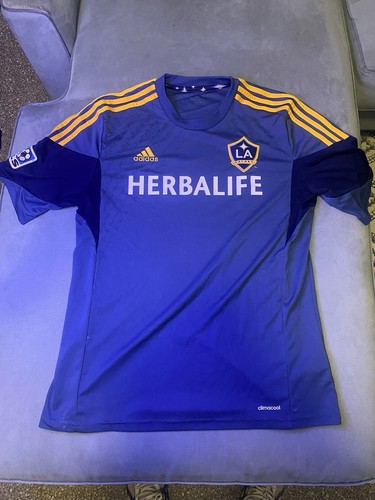 ADIDAS AUTHENTIC LA GALAXY 2013/2014 AWAY JERSEY SLEEK DARK NAVY BASE ...