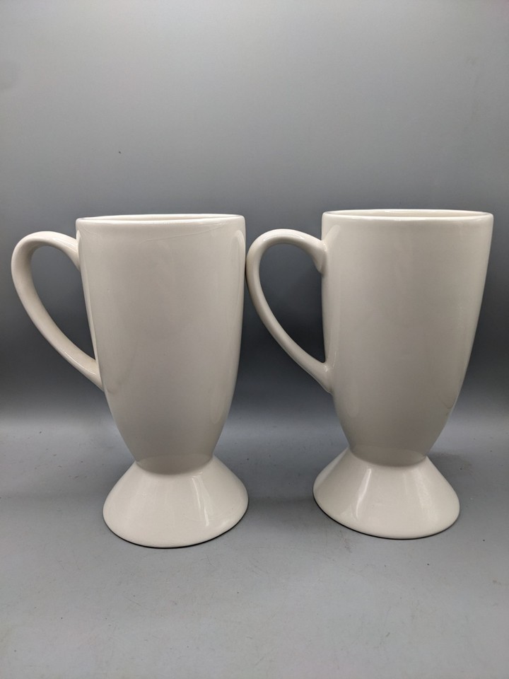 Whittard of Chelsea hot chocolate 2x Tall Large Latte Mug Cup Cream ...