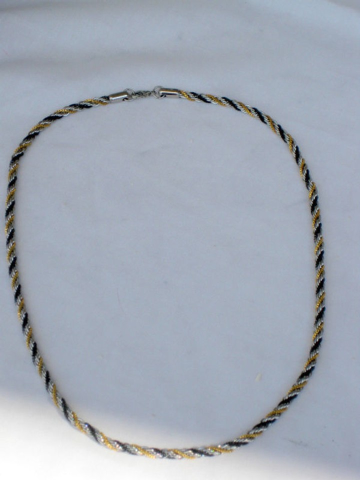 Stainless Steel, Gold & Black Plated Rope Chain | eBay