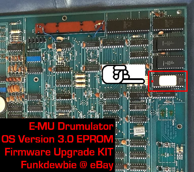 E-mu Drumulator OS 3.0 EPROM Fimware Upgrade KIT / New ROM Final Update ...