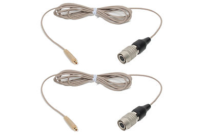 (2) OSP HS-09 Tan Replacement Cables with Audio-Technica 4 Pin Hirose ...