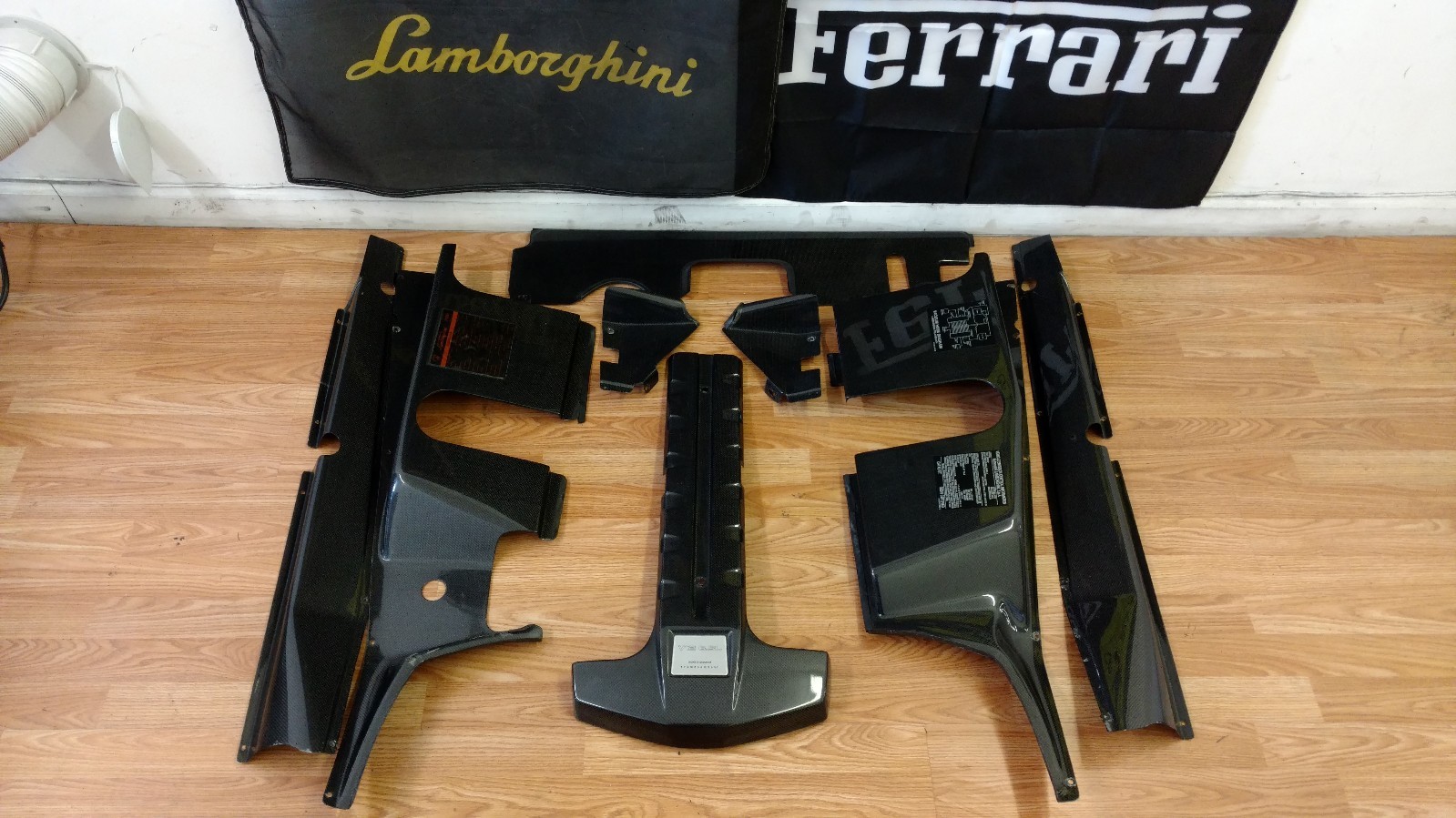 LAMBORGHINI MURCIELAGO LP640 ENGINE BAY CARBON FIBER COVER PANELS ...