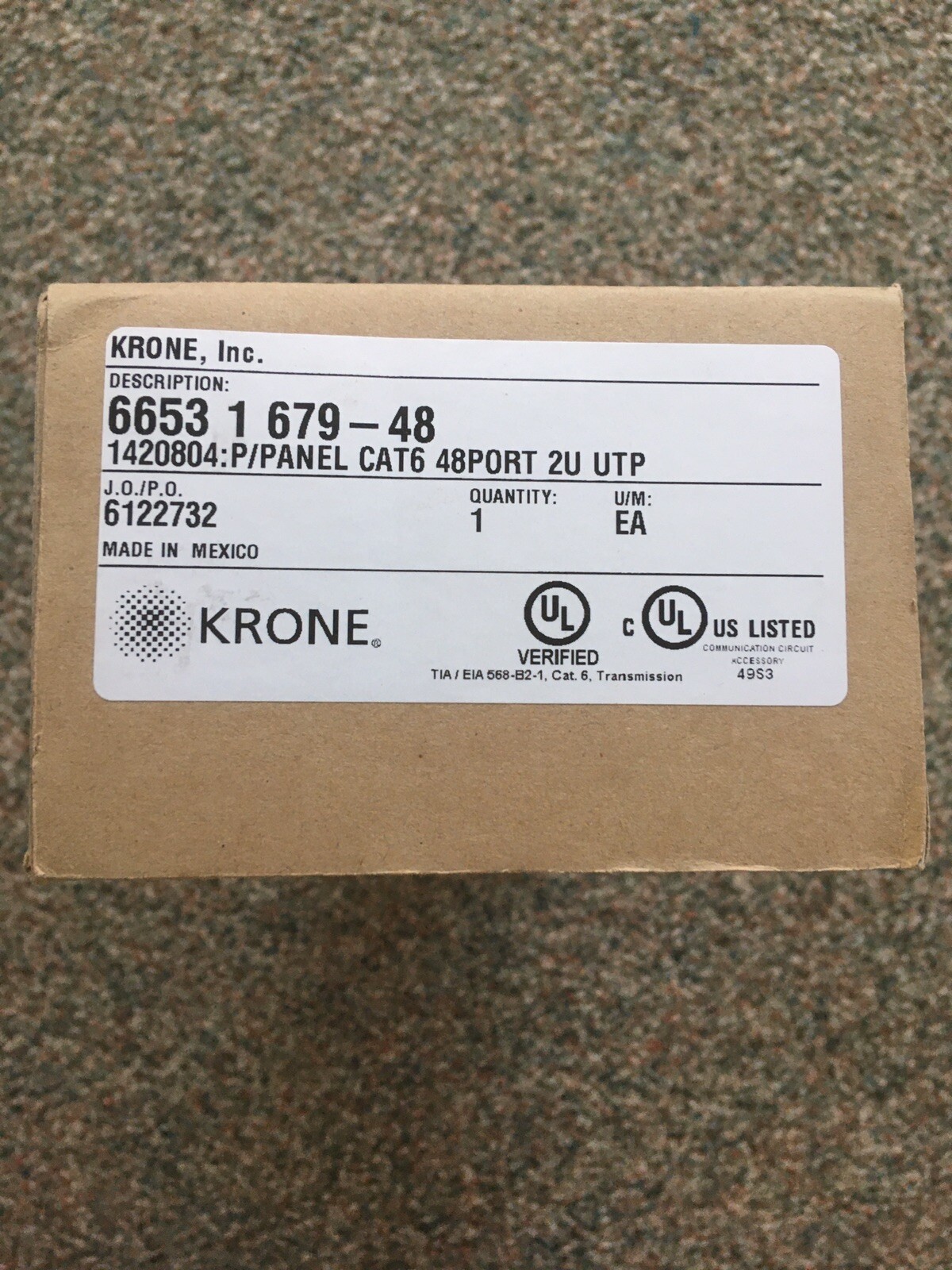 ADC Krone 6653 1 679-48 48-Port CAT-6 Patch Panel New Look! | eBay