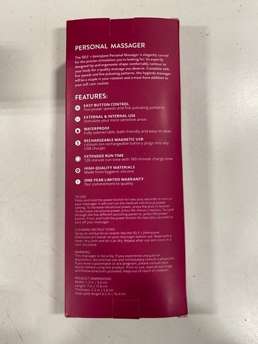 SELF + Jimmy Jane Personal Massager - Waterproof - Hygienic Silicone ...