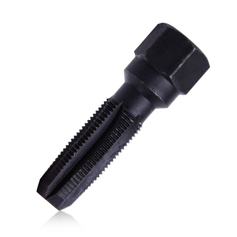 Auto 14mm Spark Plug Rethread Tool 4 Inserts Thread Insert Reamer Tap ...