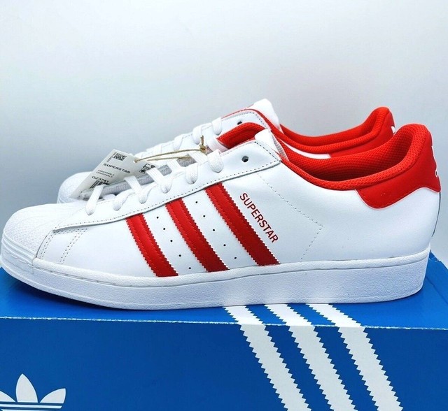 Size 11 - adidas Superstar White Vivid Red 2021 - GZ3741 for sale ...