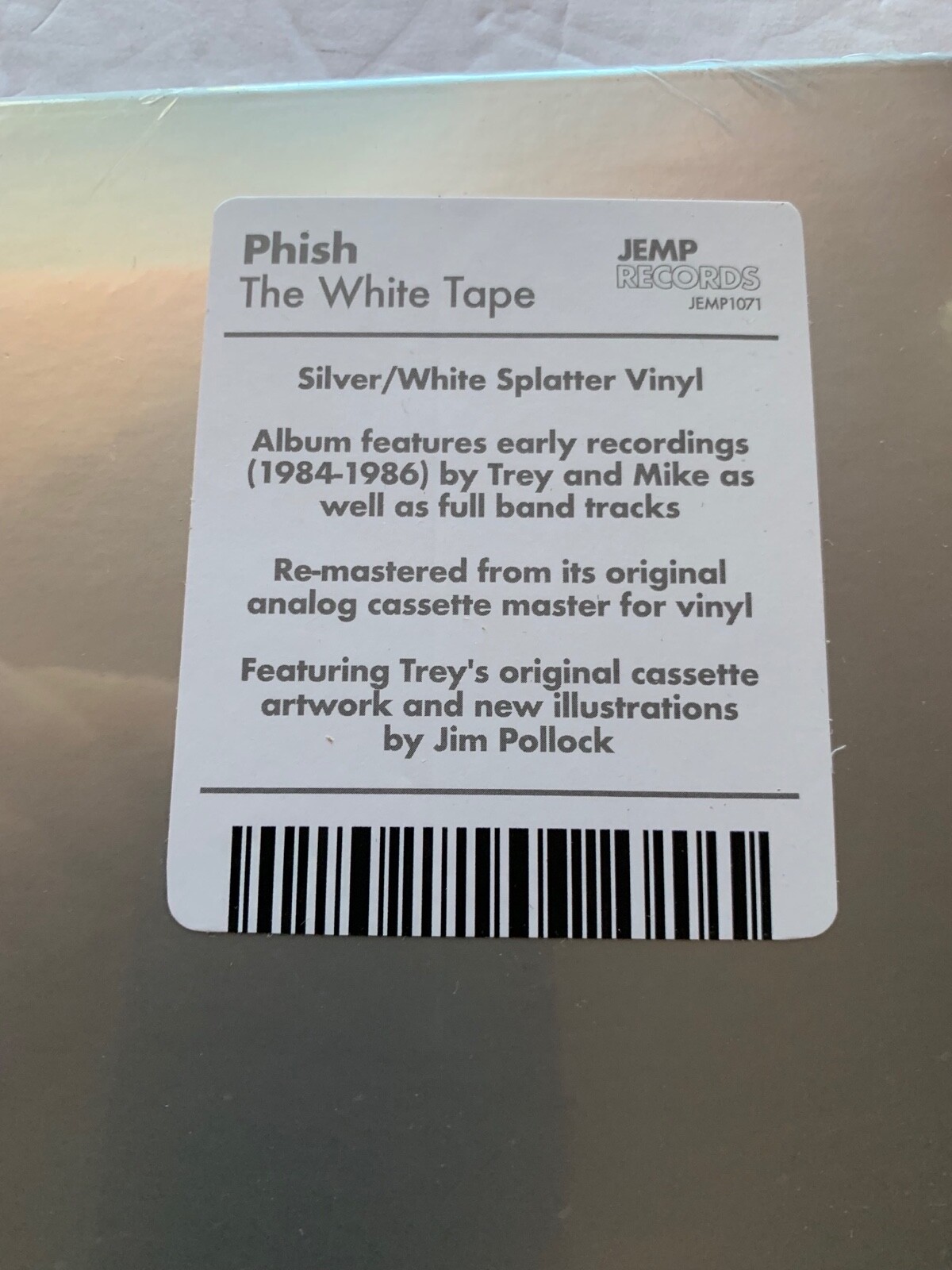 The White Tape by Phish (Limited Edition Silver/White Splatter Vinyl ...