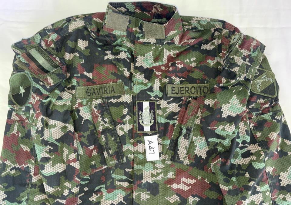 Colombia Army Camaleon Green Camo Shirt 38 Regular Used 5_A47 | eBay UK