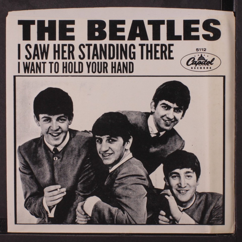 BEATLES: i want to hold your hand / i saw her standing there CAPITOL 7 ...