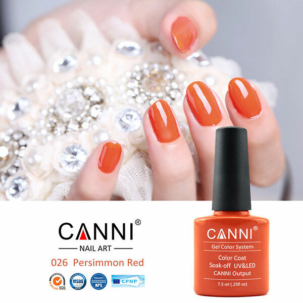 CANNI Nail Gel Polish Colour Coat 7.3ml Soak Off UV / LED Metallic ...