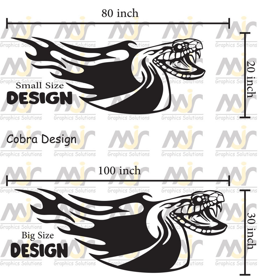 Cobra Car Design Stickers Decal Graphic, Cobra Vinyl Wrap Design Car ...