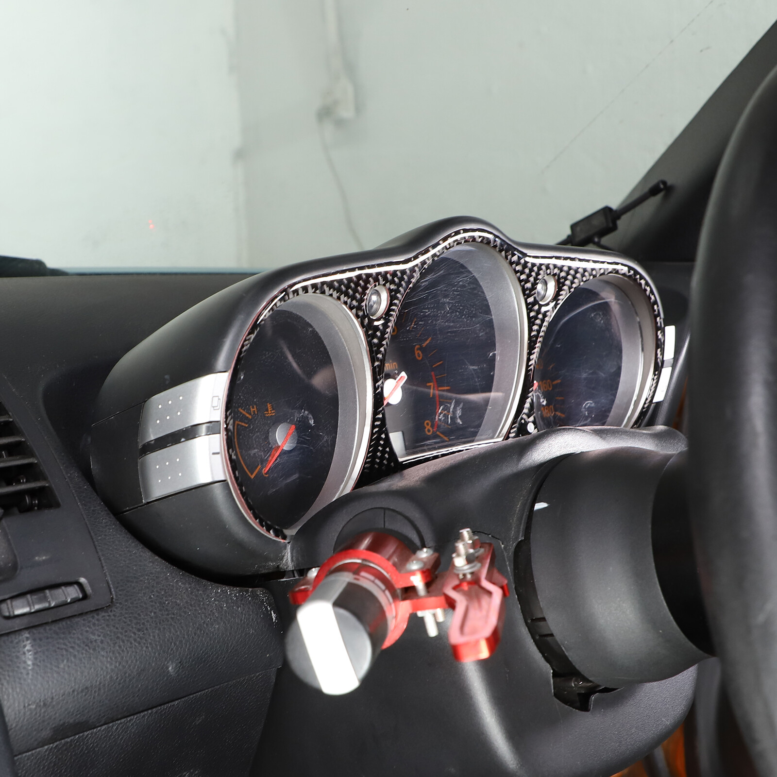 Soft Carbon Fiber Dashboard Speedmeter Frame Trim Kit For Nissan 350Z ...