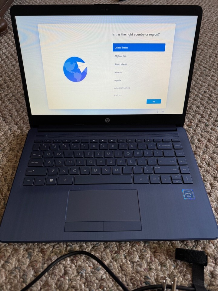 HP STREAM LAPTOP BLUE 14 INCH USED only used a few months while in ...