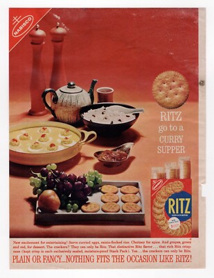 vintage 1961 mag print ad NABISCO RITZ Crackers snack treat | eBay