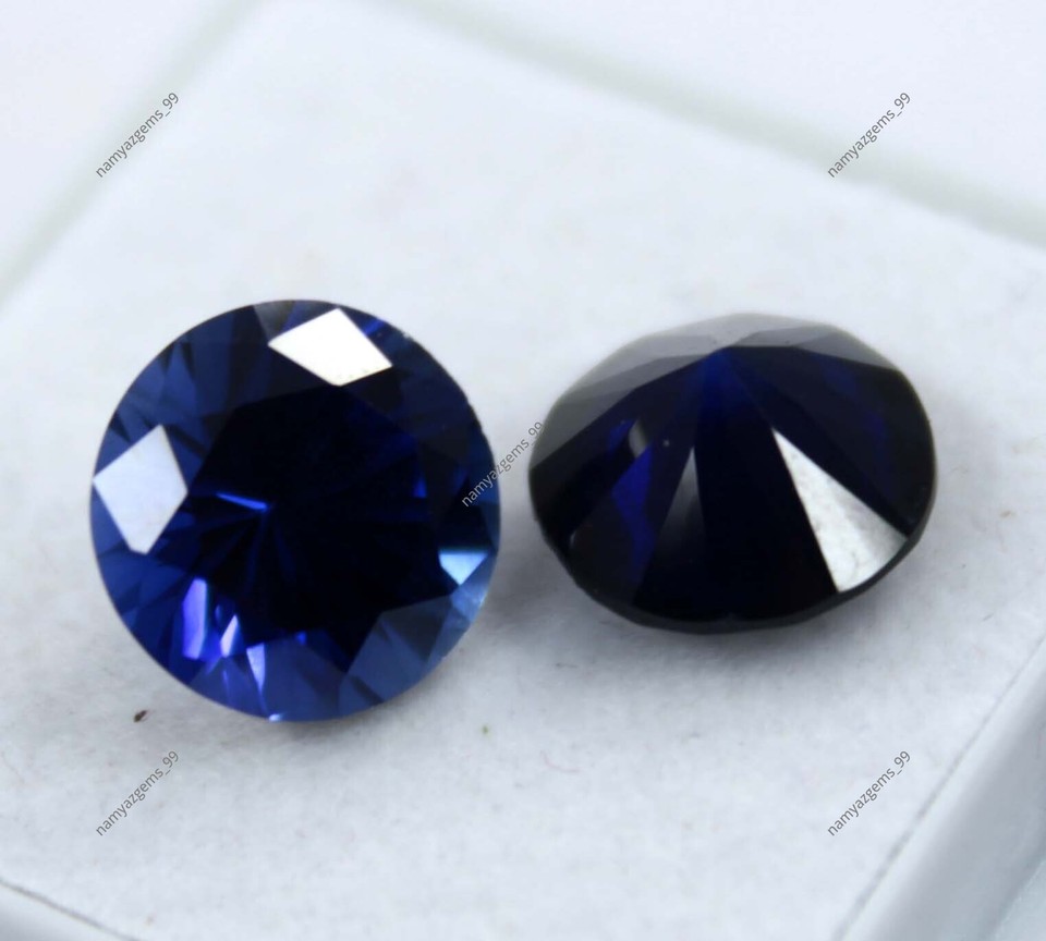 7 Ct Extremely Natural SAPPHIRE Blue ROUND Cut Gemstone CERTIFIED Loose ...