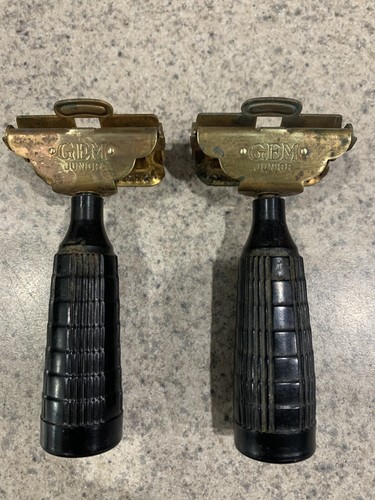 2 Vintage GEM Junior Jr. SE Single Edge Safety Razor fat Bakelite ...